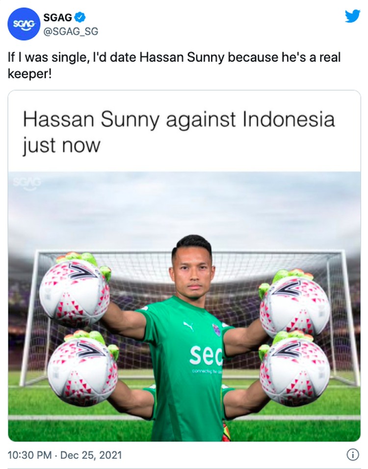 Kekuatan Kiper Singapura Hassan Sunny Menurut Netizen Kekuatan Kiper Singapura Hassan Sunny Menurut Netizen