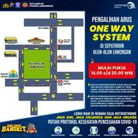 Pengumuman! Jalan di Alun-alun Lamongan Kini Diberlakukan One Way System