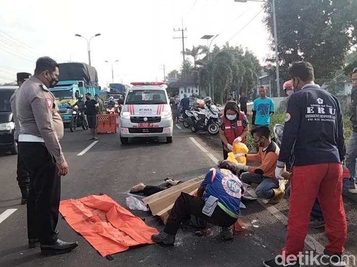 Biker Di Trowulan Mojokerto Tewas Jadi Korban Tabrak Lari Truk