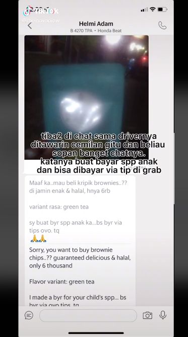 Borong Camilan Dagangan Driver Ojol, Wanita Ini Dipuji Netizen Borong Camilan Dagangan Driver Ojol, Wanita Ini Dipuji Netizen