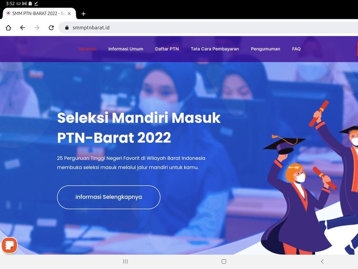 Link Pengumuman SMMPTN Barat 2022, Cek Daftar Ulangnya di Sini Link Pengumuman SMMPTN Barat 2022, Cek Daftar Ulangnya di Sini