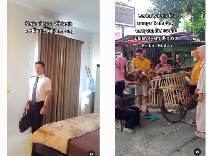 Aksi Mulia Seorang Pilot Bantu Ibu Jualan Ayam Di Pasar Saat Mudik