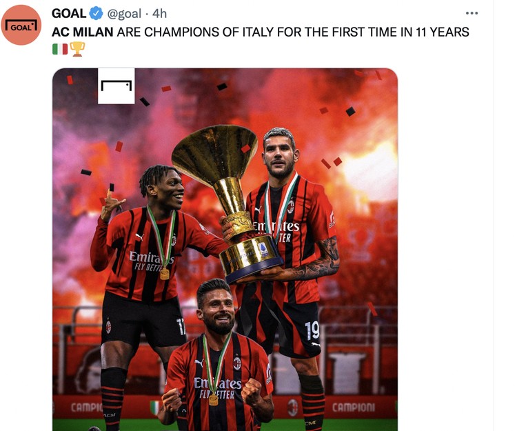 Euforia AC Milan Juara Serie A Membahana di Linimasa