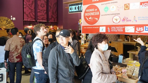 Laris! Potret Bazar Indonesia di San Francisco yang Ramai Pengunjung