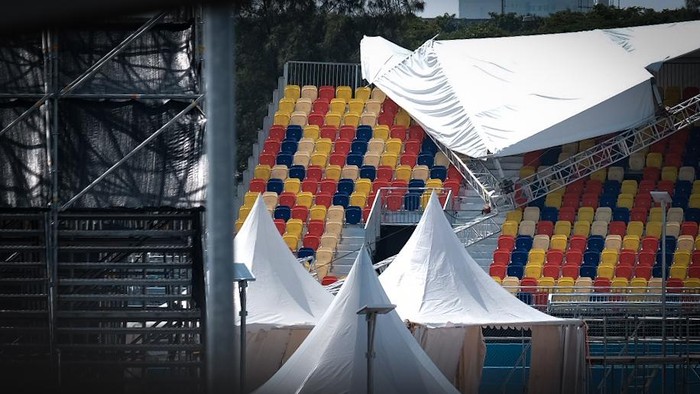 Melihat Kondisi Terkini Atap Roboh di Tribun Formula E Jakarta