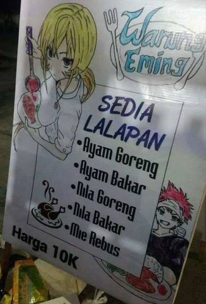 10 Spanduk Kocak Tempat Makan ala Jepang yang Bikin Ngakak