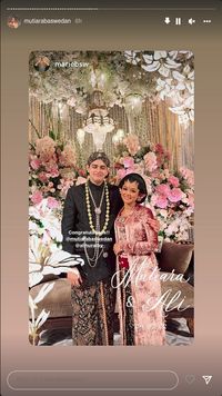 Penampilan Mutiara Baswedan di Resepsi Pernikahan, Kental dengan Adat Jawa