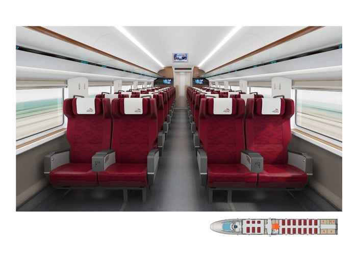 Punya 3 Kelas Penumpang, Begini Interior Kereta Cepat JKT-BDG