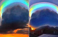 Awan Pelangi Ajaib Muncul di Langit China