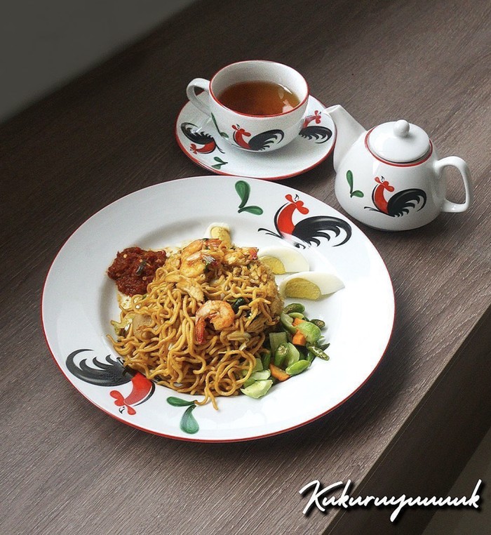 10 Potret Mangkuk Ayam Jago, dari yang Klasik sampai Kekinian