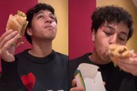 Emil Mario Cicip Menu McD London, Reaksi Emosinya Jadi Sorotan