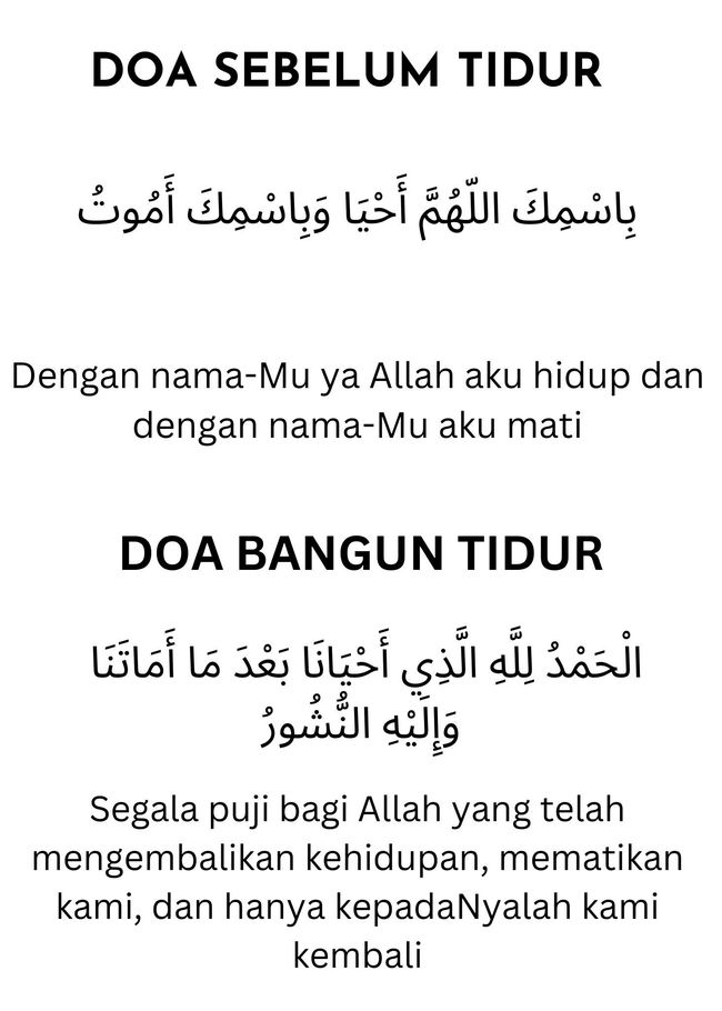 Doa Bangun Tidur 5 Adab Sebelum Dan Sesudah Tidur Yang Diajarkan