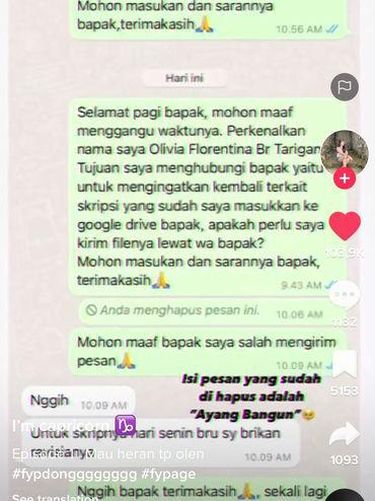 Viral Bikin Ngakak, Mahasiswi Salah Kirim Pesan 'Ayang Bangun' ke Dosen