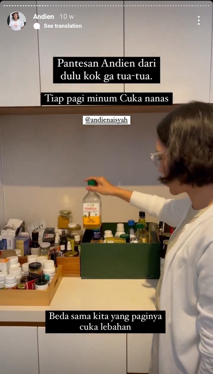 Minimalis! Begini Tampilan Dapur Andien Aisyah yang Koleksi Banyak Bumbu