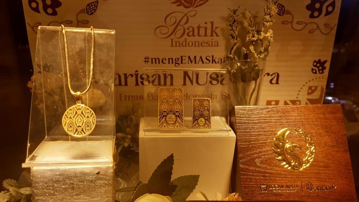Wujud Emas Batangan Motif Batik yang Ciamik