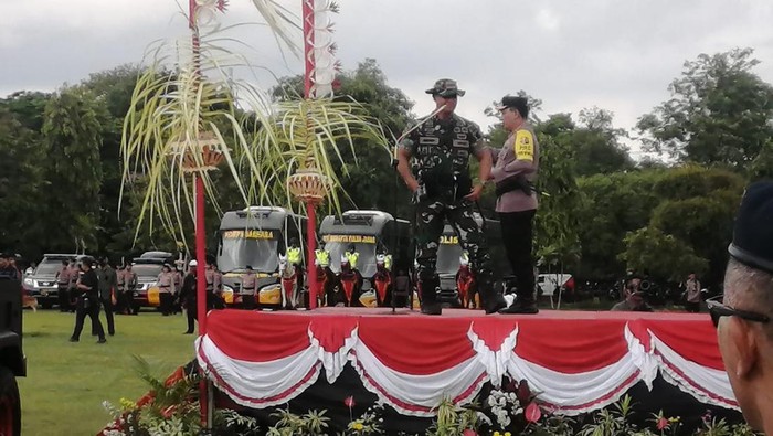 Potret TNI-Polri Apel Operasi Puri Agung Amankan KTT G20 Bali