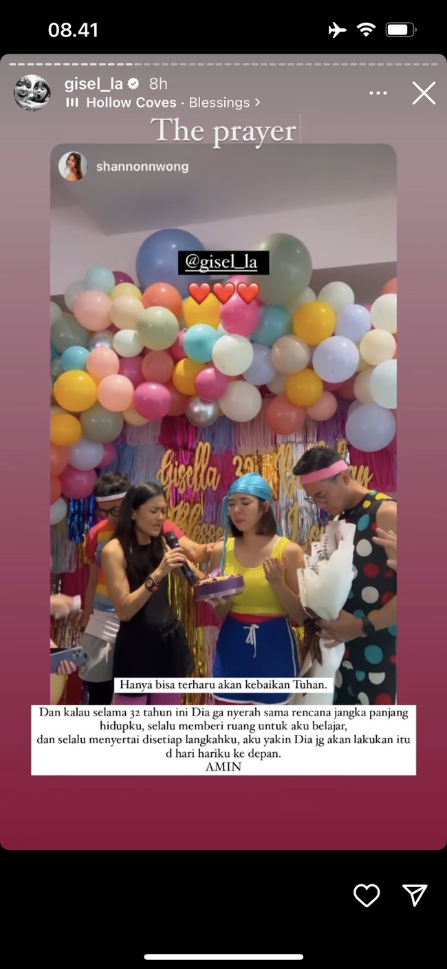 8 Potret Kejutan Ultah ke-32 Gisella Anastasia, Mesra Bareng Pacar Baru