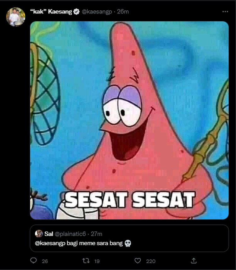 Kocaknya Meme dari Kaesang, Balas Cuitan Netizen di Twitter Kocaknya Meme dari Kaesang, Balas Cuitan Netizen di Twitter