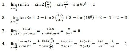 Rumus Limit Fungsi Trigonometri: Contoh Soal dan Cara Mengerjakannya Rumus Limit Fungsi Trigonometri: Contoh Soal dan Cara Mengerjakannya