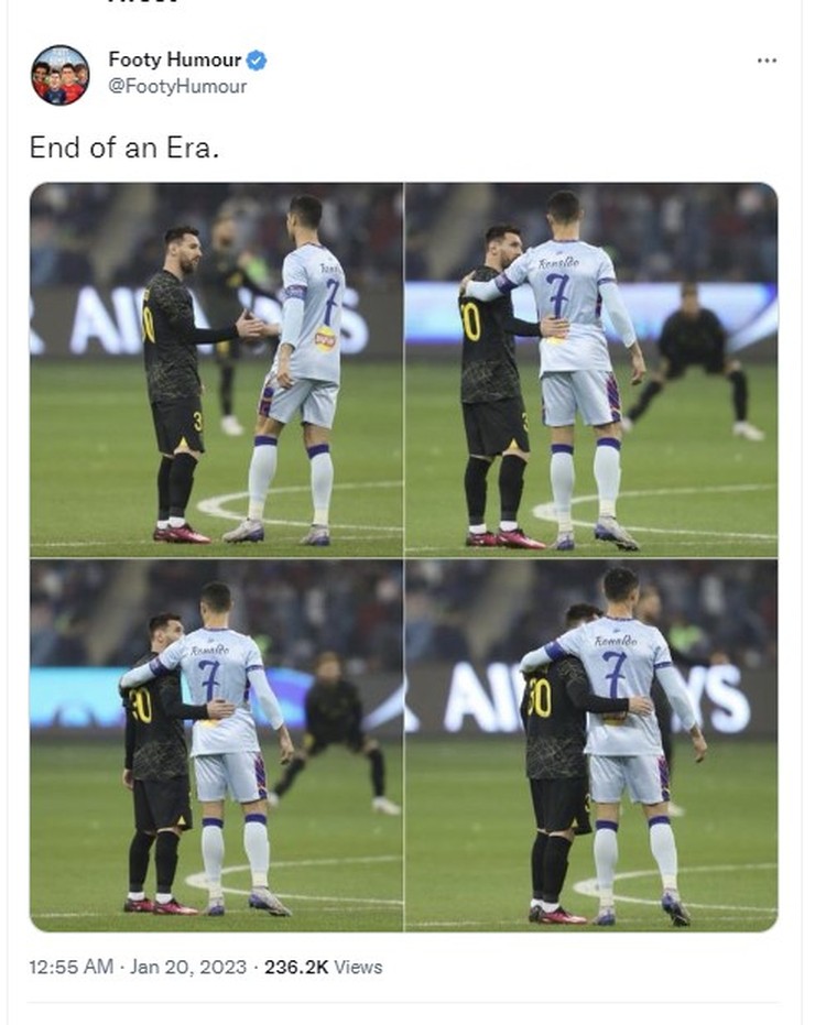 Meme Mengandung Bawang Potret Kehangatan Ronaldo Dan Messi