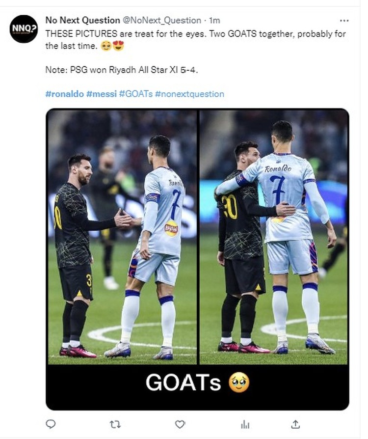 Meme Mengandung Bawang Potret Kehangatan Ronaldo Dan Messi