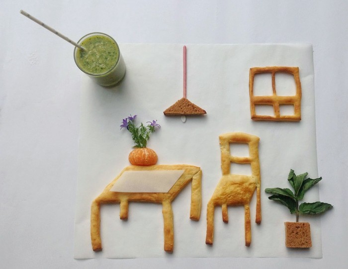 Kreatif! Menu Sarapan Ini Diubah Jadi Hiasan Bentuk Rumah hingga Hewan