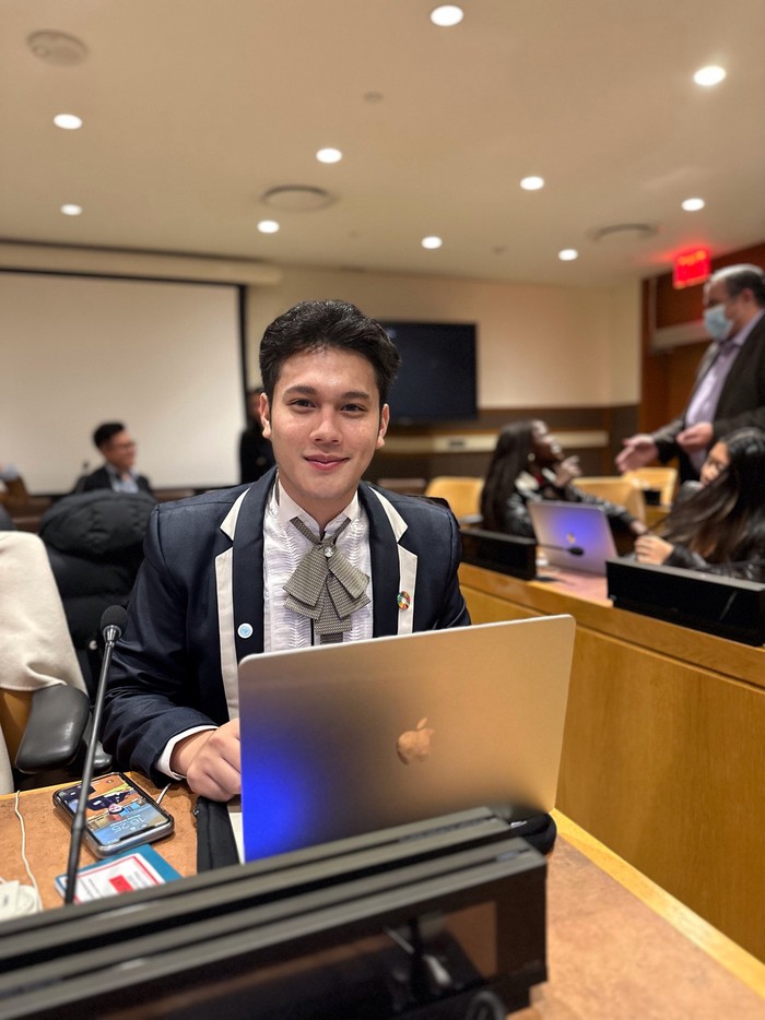 7 Potret Ketua BEM Columbia University Asal Ciamis di Panggung PBB