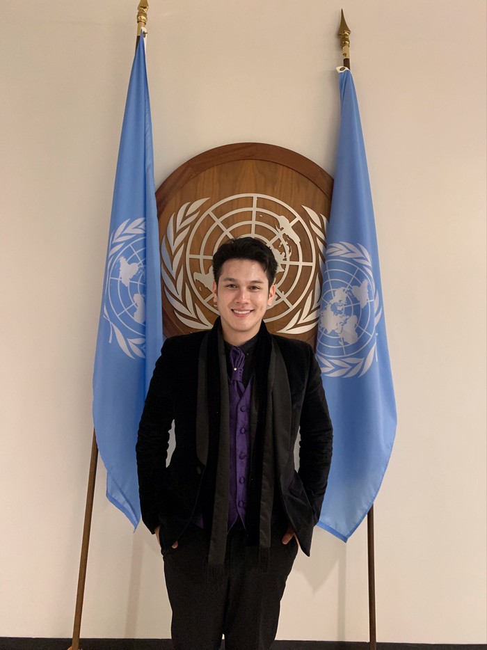 7 Potret Ketua BEM Columbia University Asal Ciamis di Panggung PBB