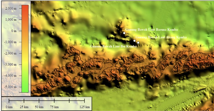 Penampakan Pencitraan 9 Gunung Bawah Laut Indonesia