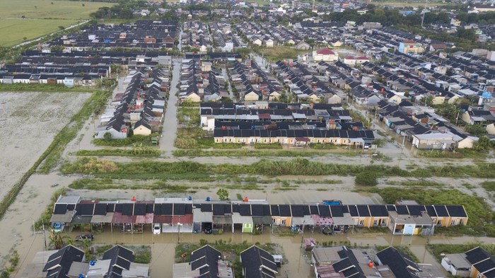 Melihat Lagi Banjir Bekasi Lewat Foto Udara
