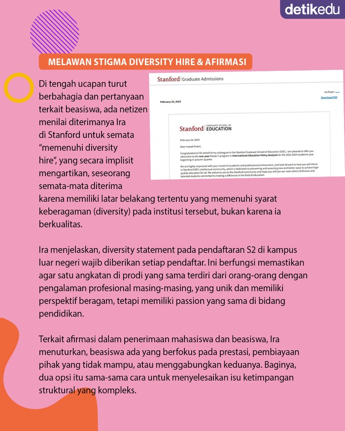 Infografis: Mantan SPG Chicken Nugget Lolos S2 Stanford