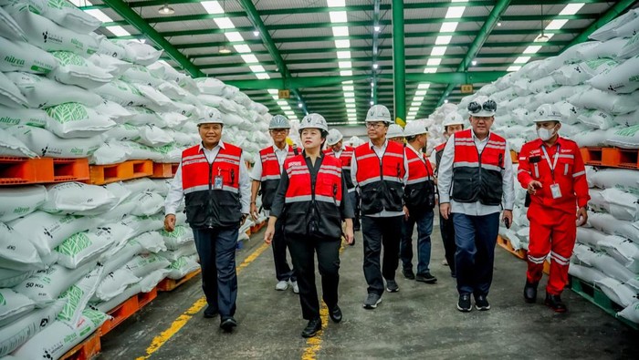 Tinjau Pabrik Pupuk di Palembang, Puan: Stok Banyak tapi Kenapa Langka? Tinjau Pabrik Pupuk di Palembang, Puan: Stok Banyak tapi Kenapa Langka?