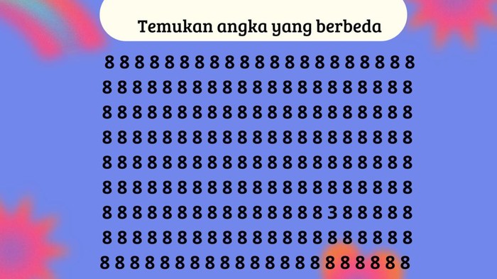 Tes Ketajaman Mata, Berhasil Temukan Angka Berbeda dalam 5 Detik? Tes Ketajaman Mata, Berhasil Temukan Angka Berbeda dalam 5 Detik?