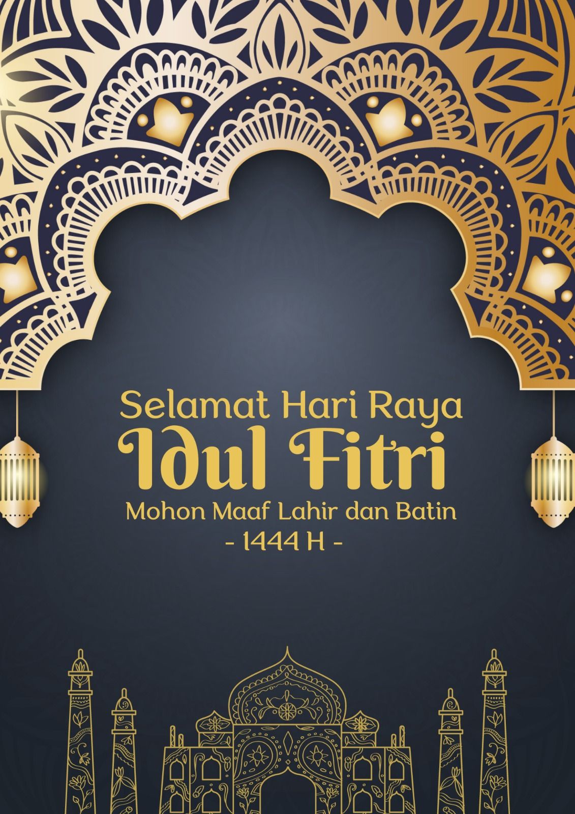 20 Contoh Kartu Ucapan Idul Fitri 1444 H Dan Cara Membuatnya