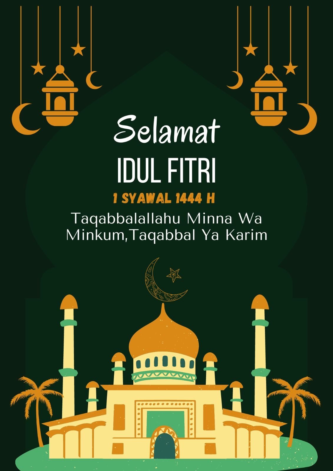 20 Contoh Kartu Ucapan Idul Fitri 1444 H Dan Cara Membuatnya