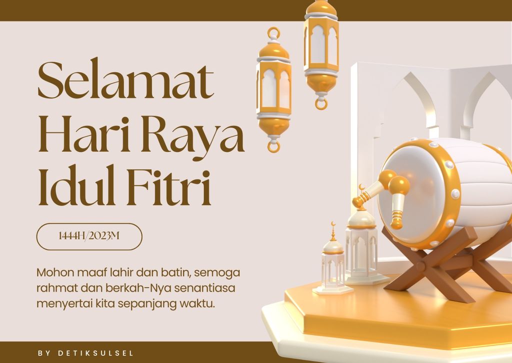 20 Contoh Kartu Ucapan Idul Fitri 1444 H Dan Cara Membuatnya