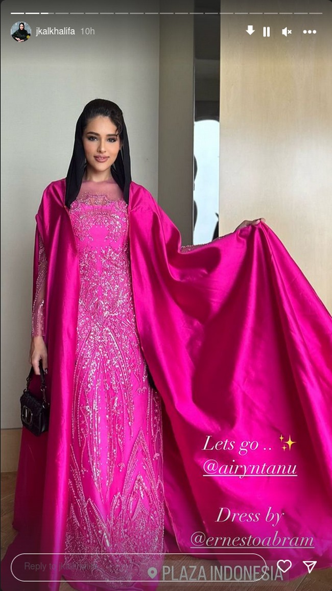 Potret Putri Bahrain Berkunjung ke Jakarta, Cantik dengan Dress Fuschia