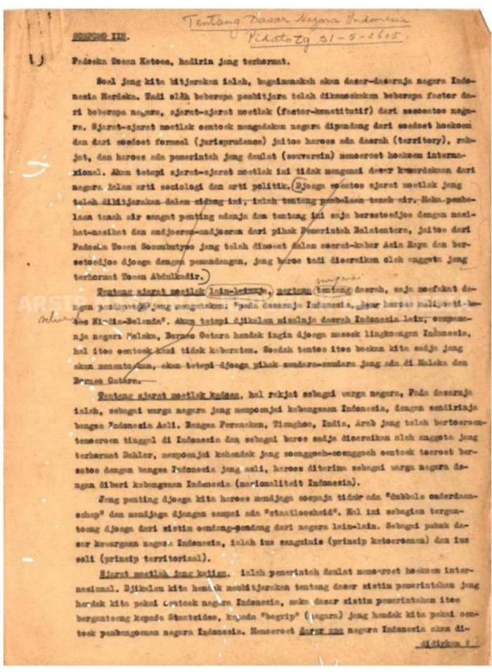 Potret Kelahiran Pancasila 1 Juni di Sidang BPUPKI - PPKI