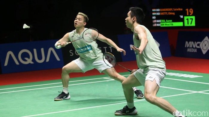 Ekspresi Ganda Putra India Usai Juara Indonesia Open 2023