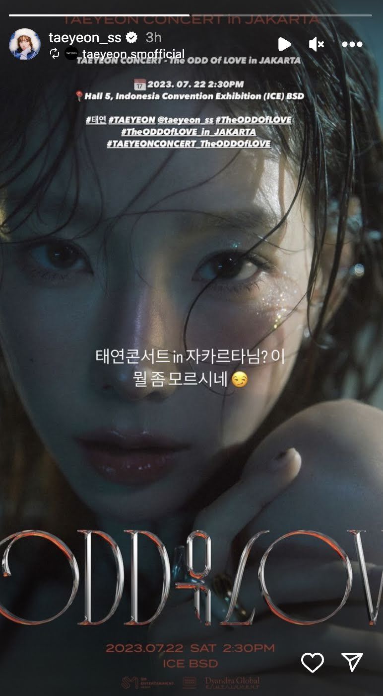 5 Fakta Taeyeon Konser di Indonesia, Sindir Promotor karena Venue Terbatas