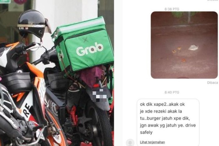 Tak Sengaja Jatuhkan Makanan Pembeli, Driver Ojol Ini Justru Diberi Tip Tak Sengaja Jatuhkan Makanan Pembeli, Driver Ojol Ini Justru Diberi Tip