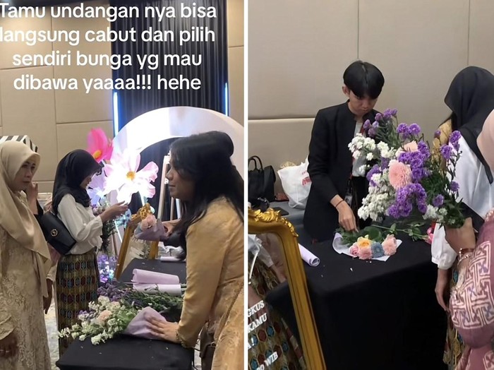Pernikahan Viral, Tamu Undangan Bebas Bawa Pulang Bunga dari Dekorasi Nikahan