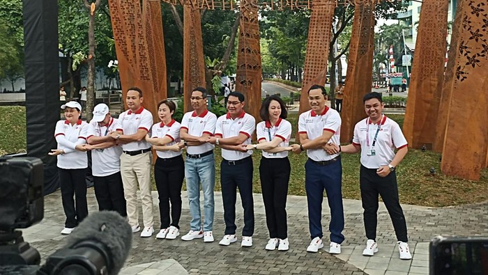 Heru Budi Dan Delegasi Mgmac 2023 Resmikan Taman Asean Di Jaksel