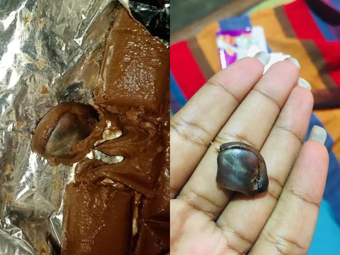 Bikin Mual! Netizen Ini Temukan Potongan Jari Kaki Manusia di Cokelat Bikin Mual! Netizen Ini Temukan Potongan Jari Kaki Manusia di Cokelat