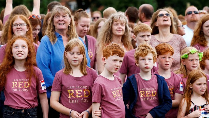 Unik, Ribuan Orang Rambut Merah dari Seluruh Dunia Ngumpul di Belanda