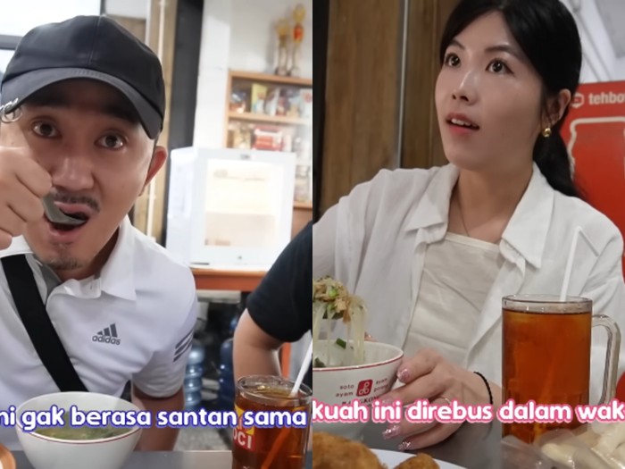 Gaya Pasangan Korea Kulineran di Indonesia, Beli Mendoan hingga Nasi Kucing
