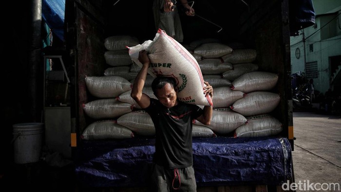 Melihat Proses Bongkar Muat Beras yang Harganya Lagi Meroket