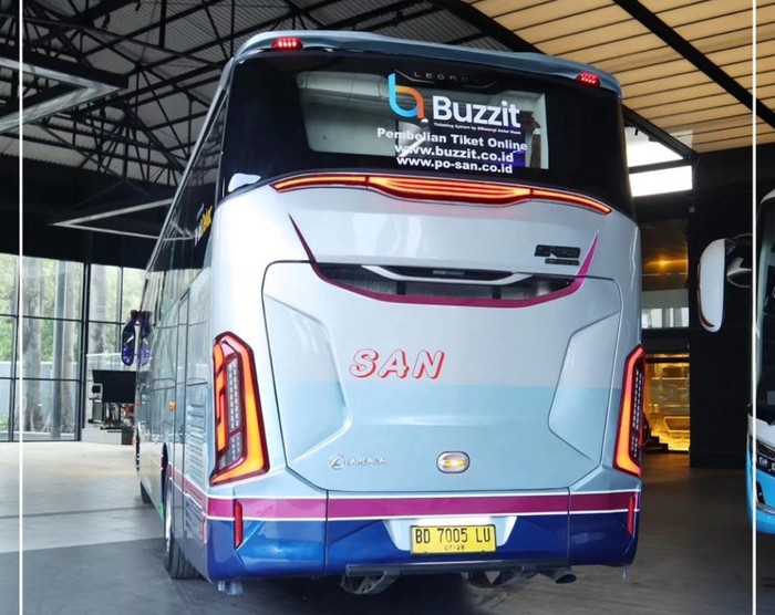 Lihat Lebih Dekat Bus PO SAN Berbalut Livery Vintage