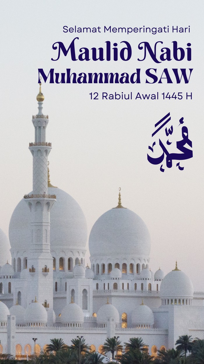 10 Poster Maulid Nabi Muhammad, Bisa untuk Posting di Medsos