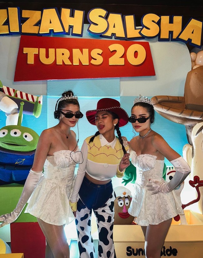 7 Foto Azizah Jadi Jessie Toy Story di Pesta Ultah, Pratama Arhan Tak Hadir